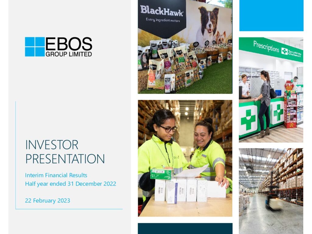 Investor Presentation H1 FY23 - EBOS Group